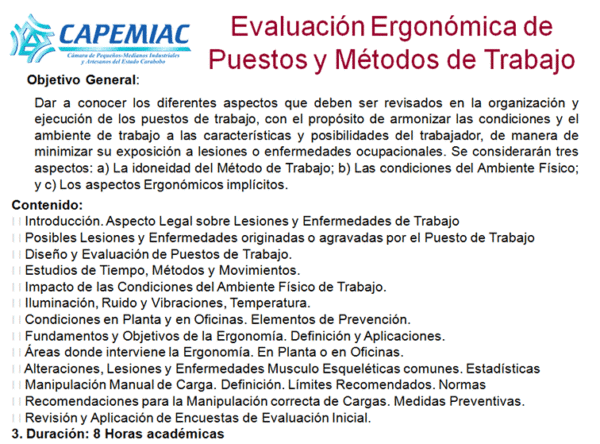 19/09/2014 Evaluación Ergonómica de Puestos y Métodos de trabajo ...