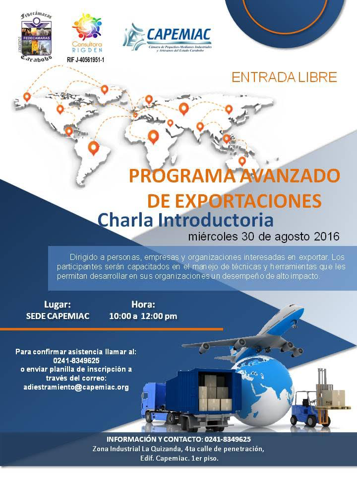 Charla Programa avanzado de Exportación – Cámara de Pequeños-Medianos ...