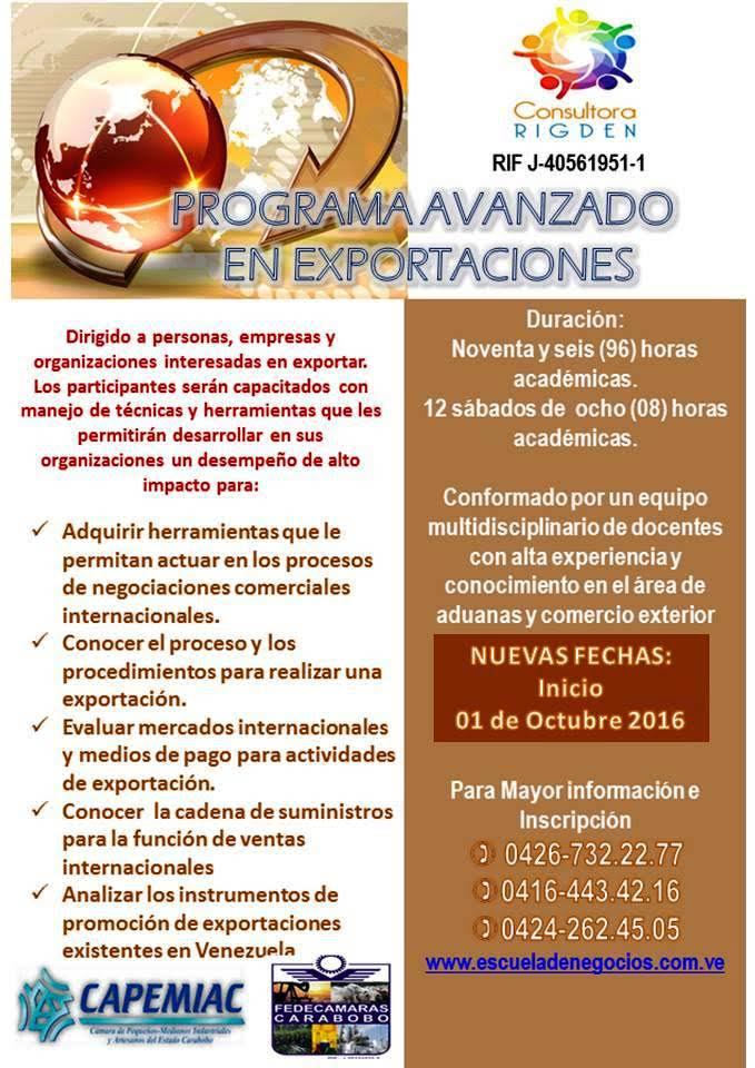 Programa Avanzado en Exportaciones – Cámara de Pequeños-Medianos ...