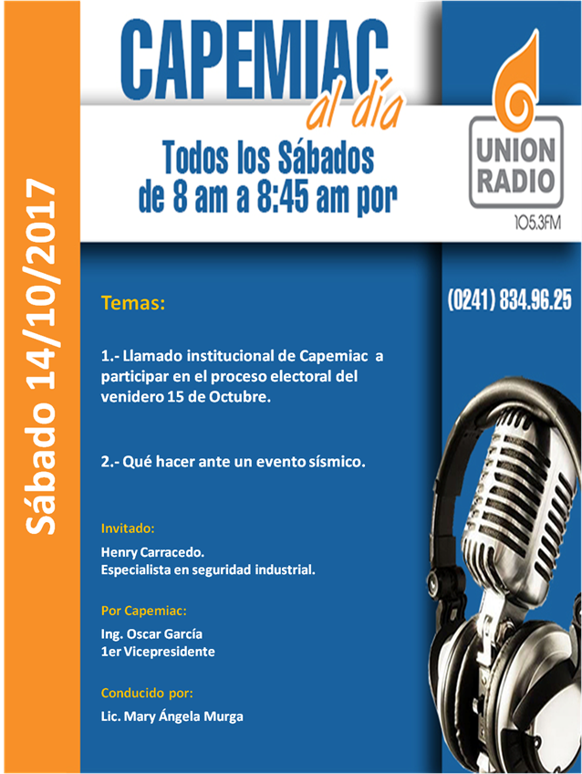 Escuche 14/10/2017 – Cámara de Pequeños-Medianos Industriales y ...